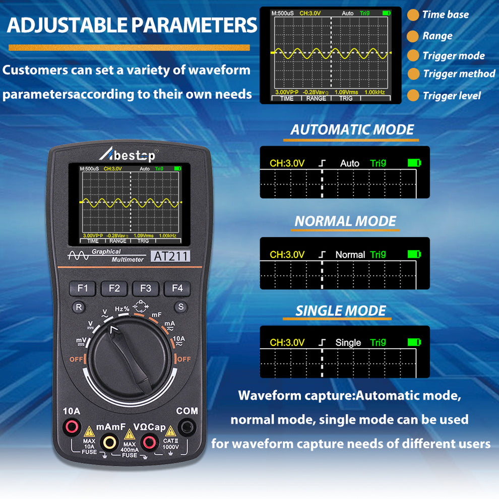 2 in 1 Oscilloscope Multimeter Function Digital Oscilloscope 1MHz Band ...